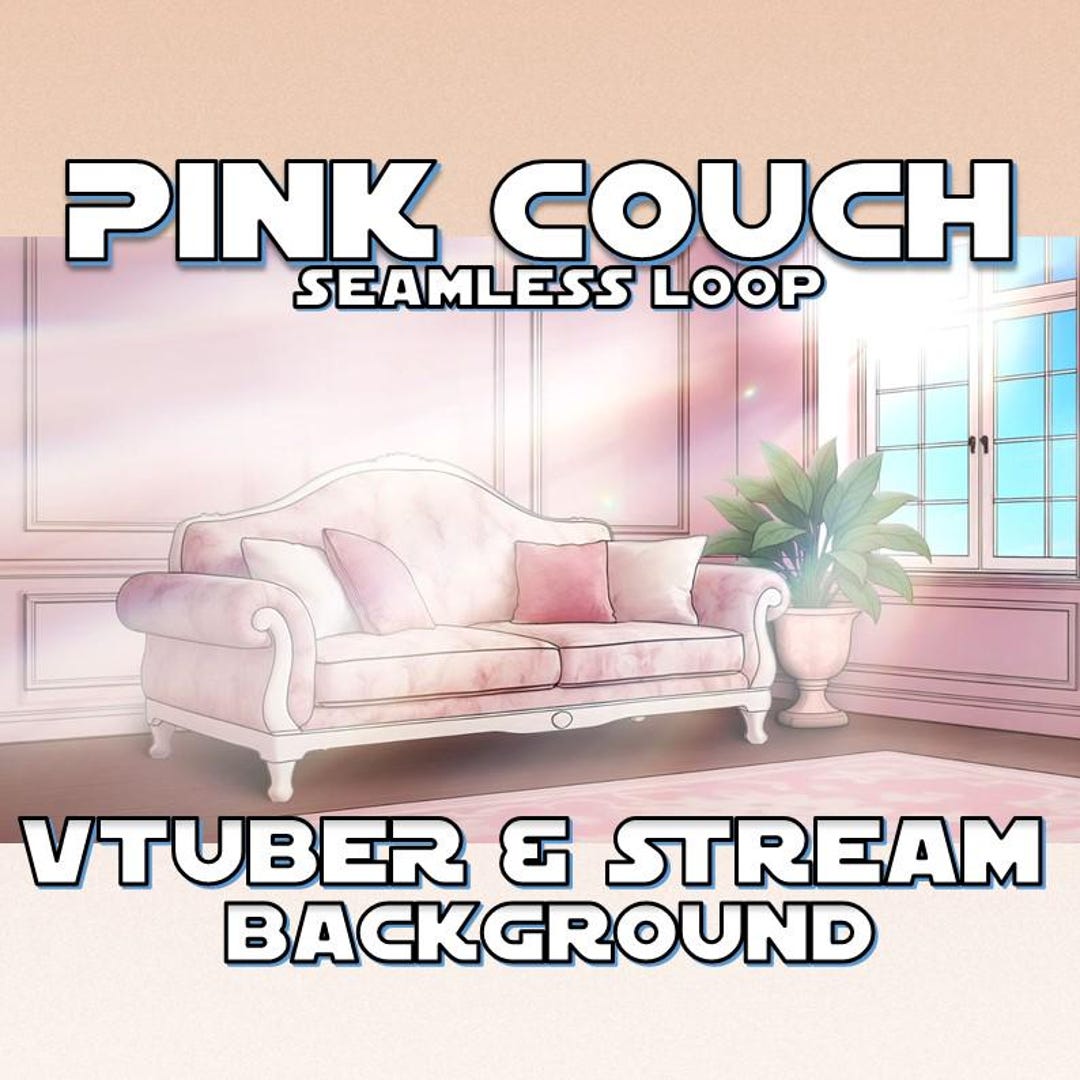 VTUBER ANIMATED BACKGROUND - Pink Couch Room (loop, 1080p) - Etsy