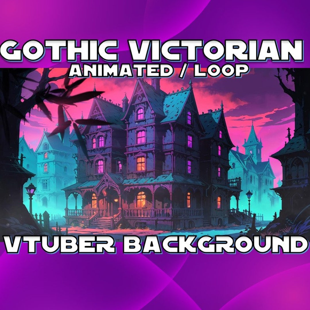ANIMATED VTUBER BACKGROUND | Gothic Victorian House (loop, 1080p ...