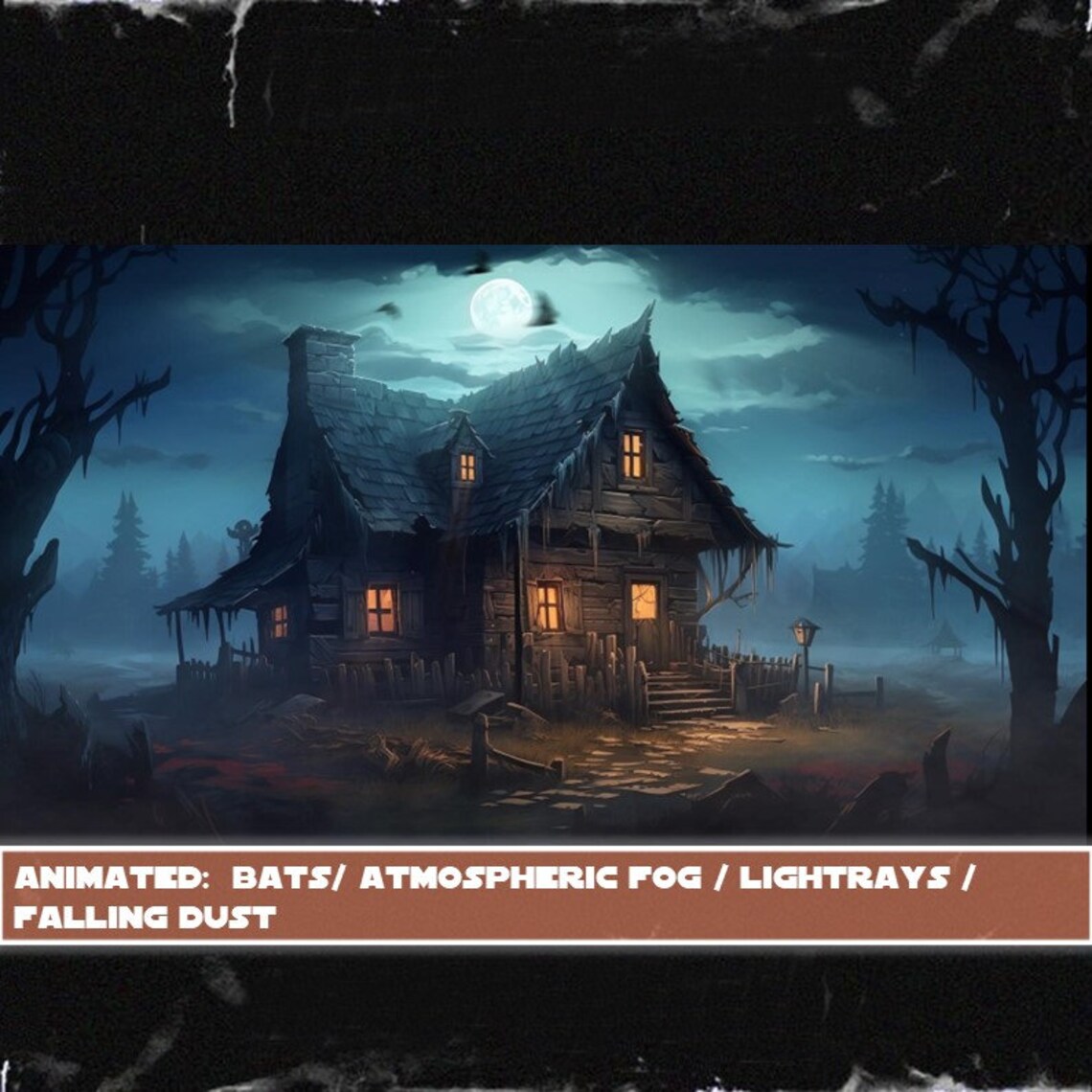 ANIMATED STREAM BACKGROUND Dark Cabin loop, 1080p, Stream Overlay - Etsy