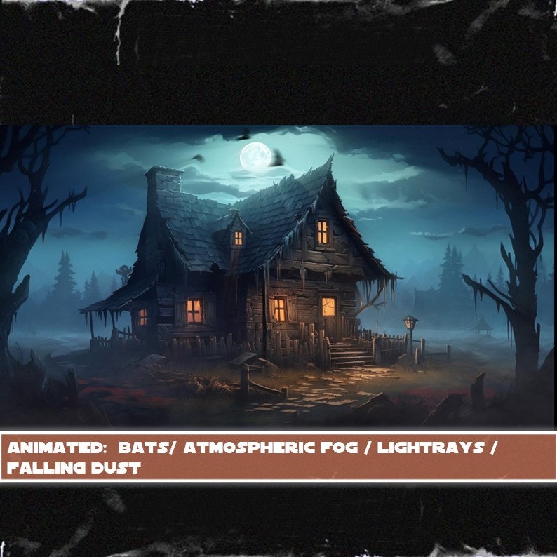 ANIMATED STREAM BACKGROUND Dark Cabin loop, 1080p, Stream Overlay - Etsy