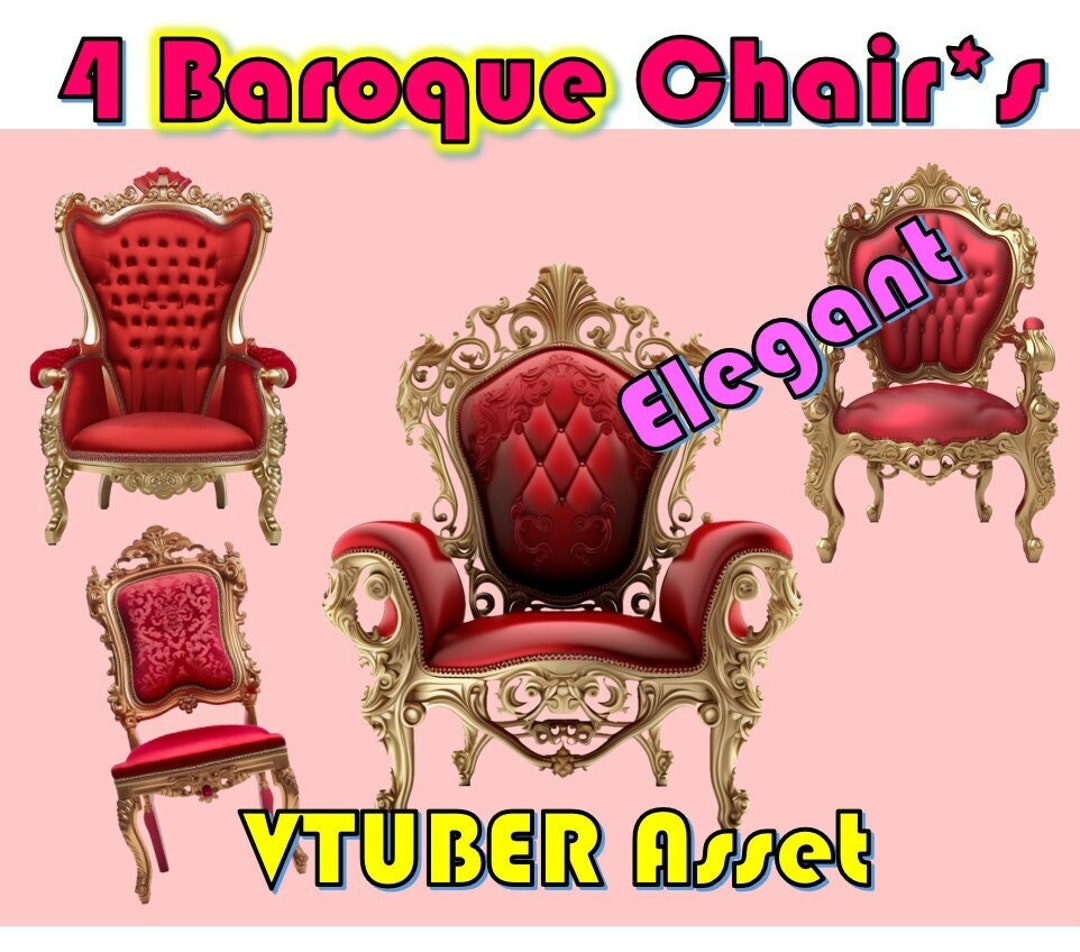 VTUBER ASSET - 4 Elegant Baroque Chairs - Etsy