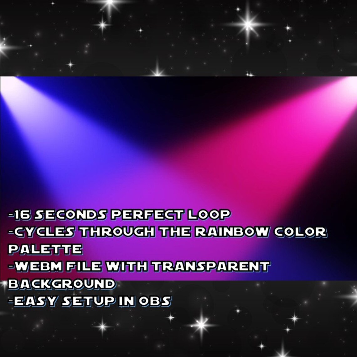 ANIMATED VTUBER DECORATION | Disco Lights Rainbow(loop, 1080p, Stream ...