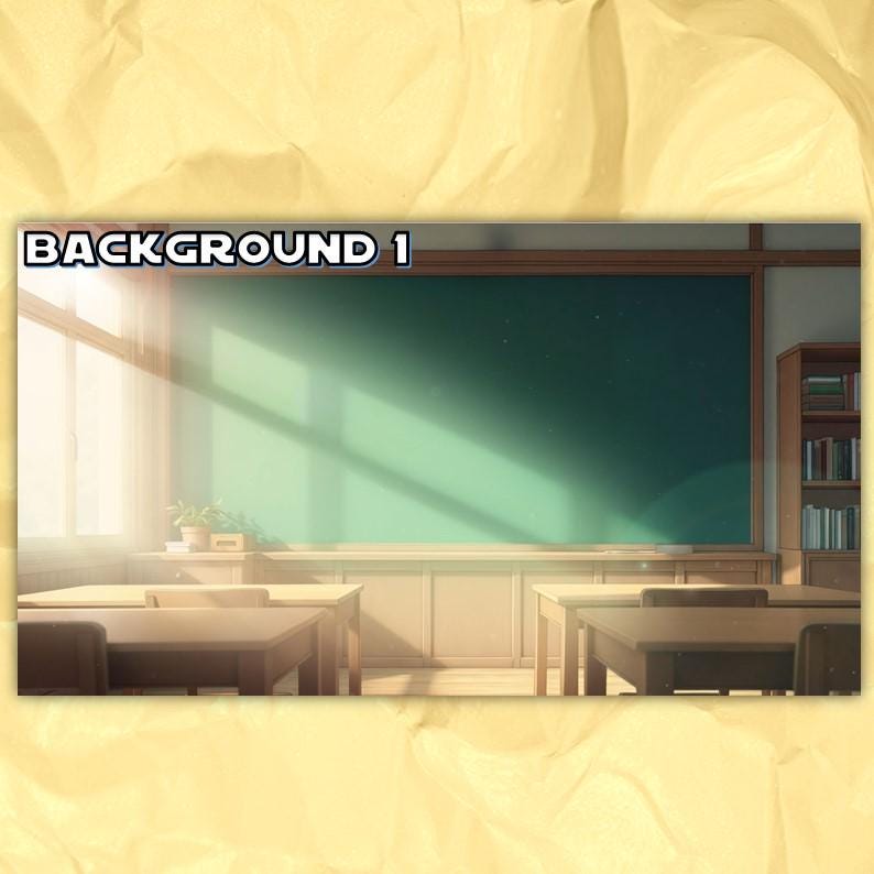ANIMATED VTUBER BACKGROUND | Japanese Classrooms (loop, 1080p, Stream ...