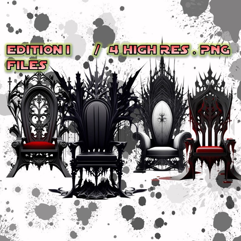 VTUBER CHAIR 4 Epic Gothic Chairs VTUBER Asset High - Etsy