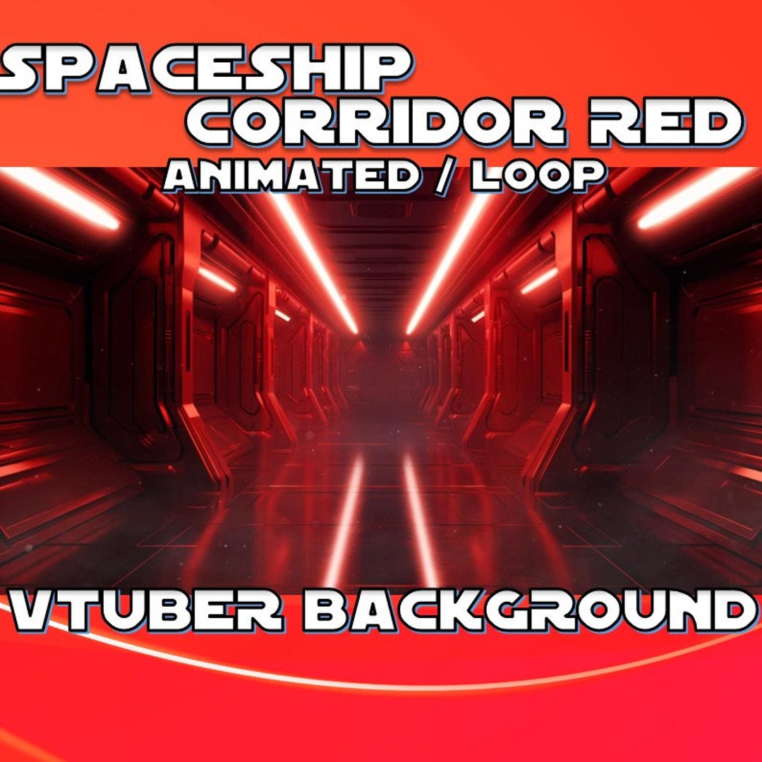 ANIMATED STREAM BACKGROUND | Spaceship Corridor Red (loop, 1080p ...