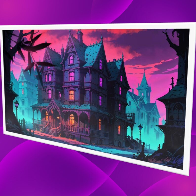 ANIMATED VTUBER BACKGROUND | Gothic Victorian House (loop, 1080p ...