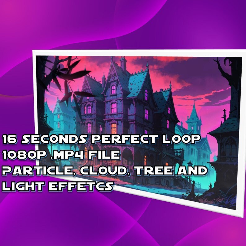 ANIMATED VTUBER BACKGROUND | Gothic Victorian House (loop, 1080p ...