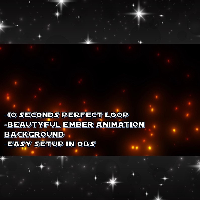 ANIMATED VTUBER DECORATION | Fire Embers (loop, 1080p, Stream Overlay ...