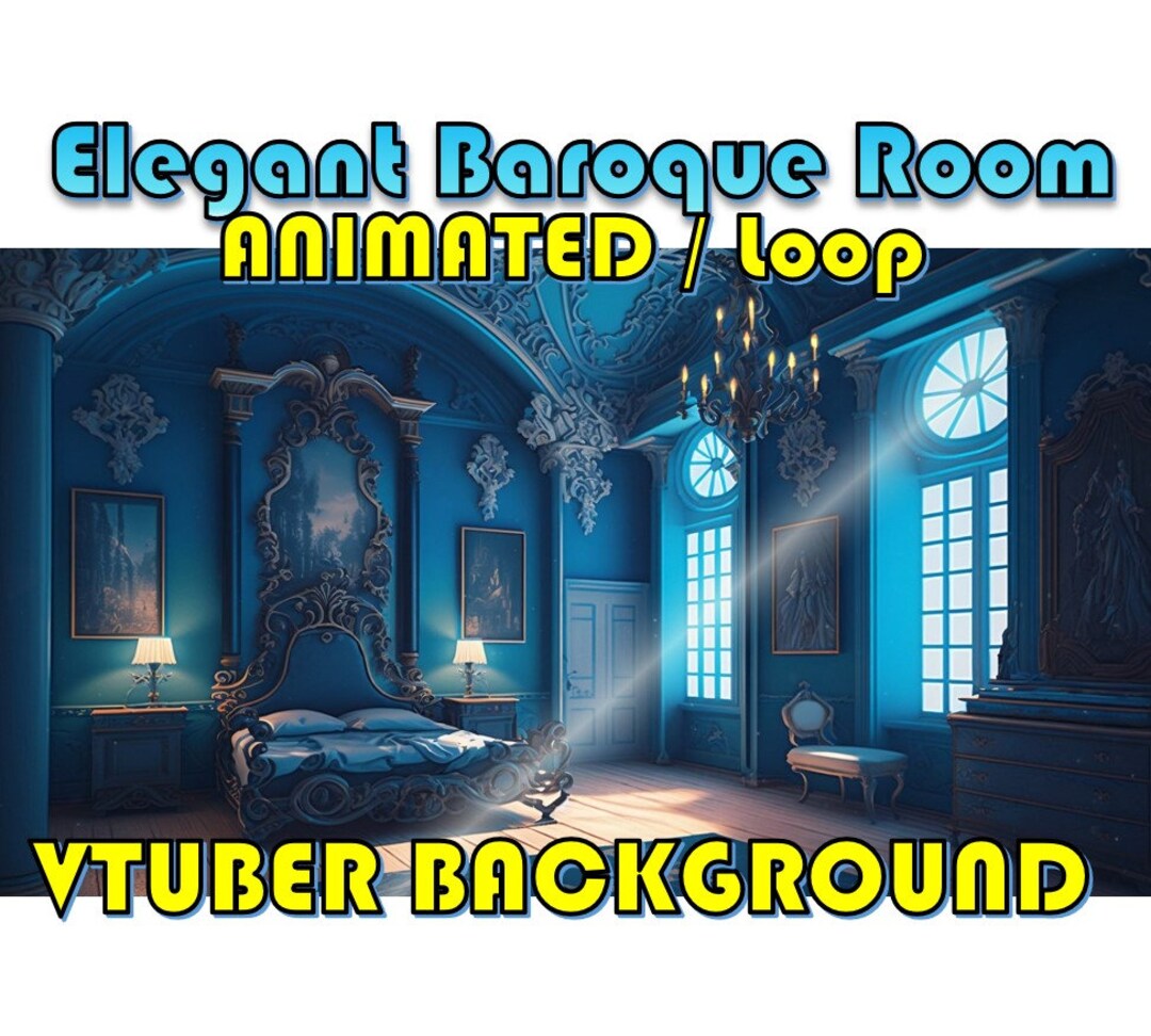 VTUBER ANIMATED BACKGROUND - Elegant Baroque Bedroom (loop, 1080p) - Etsy