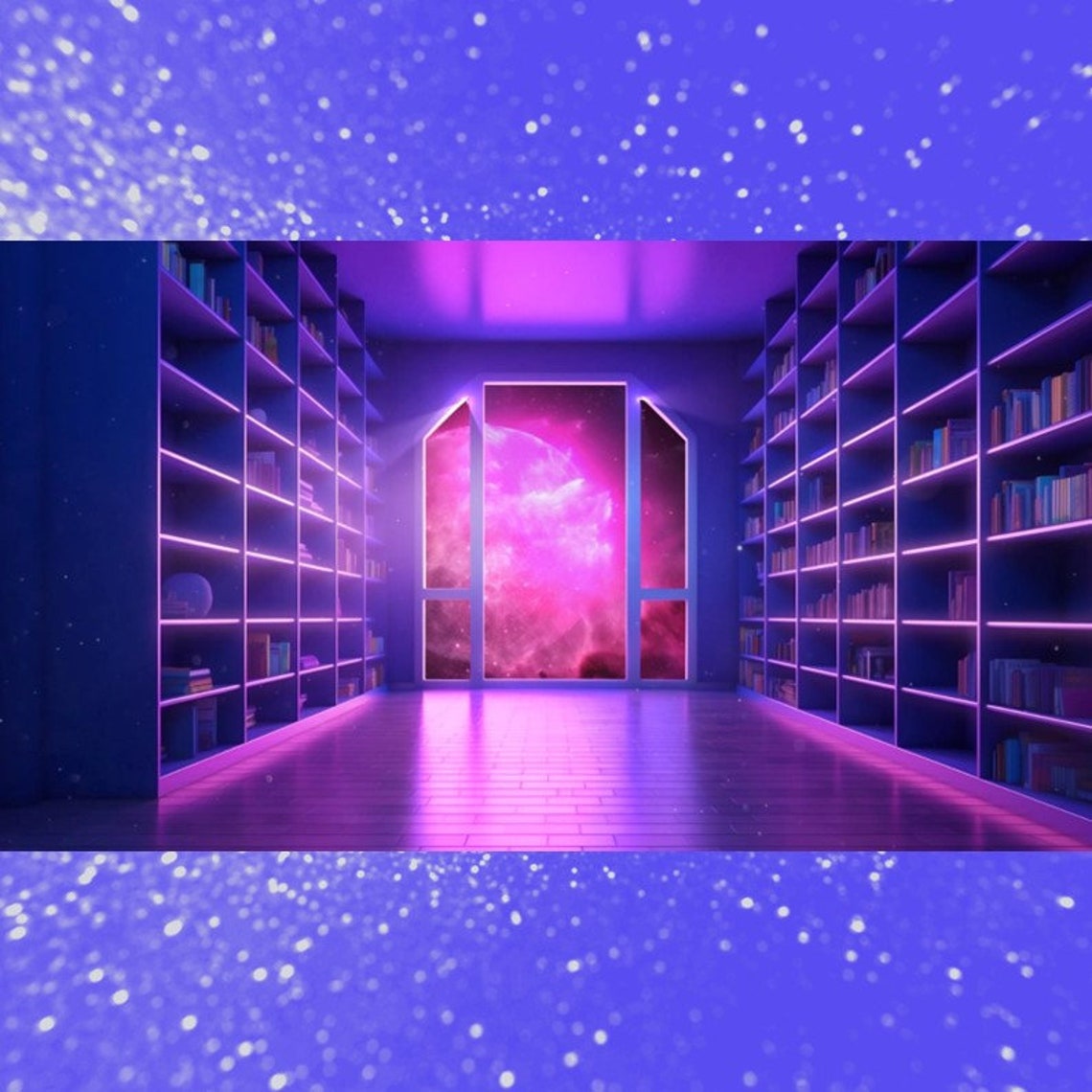 VTUBER ANIMATED BACKGROUND - Stardust Library (loop, 1080p, Stream ...