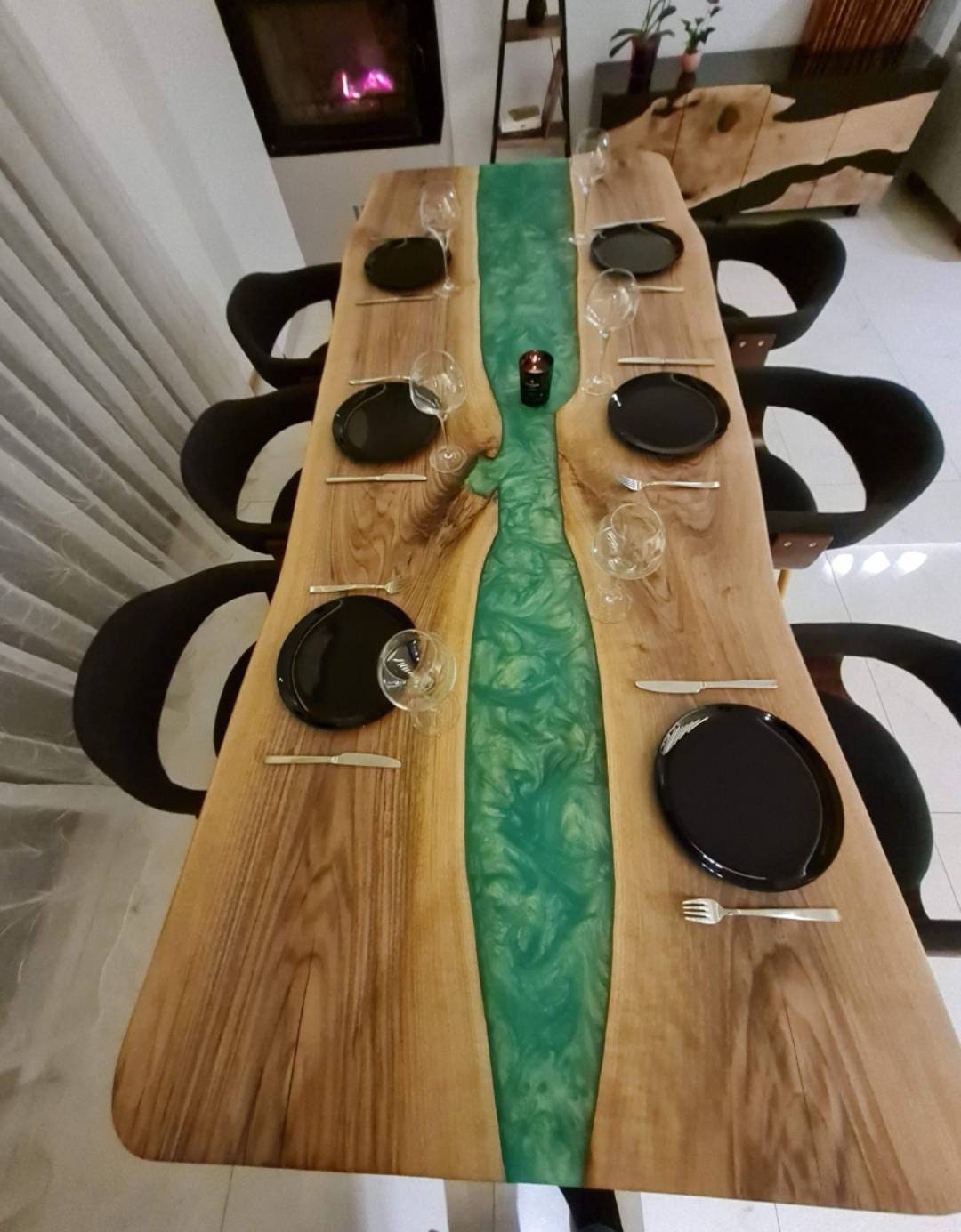 Live Edge Dining Green River Table Made in a Modern Rustic Finish With ...