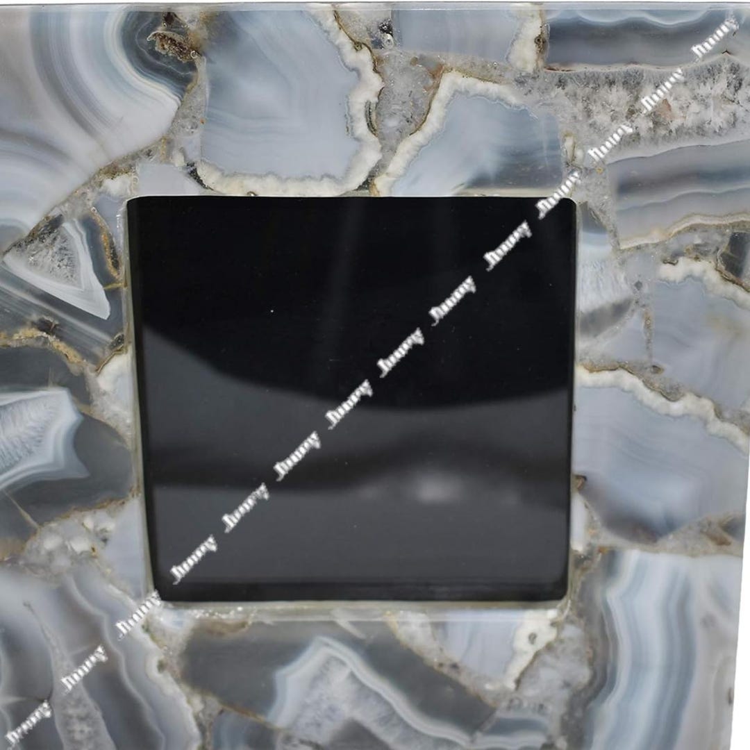 Handcrafted Pastel Gray Agate Photo Frames – Unique Natural Stone ...