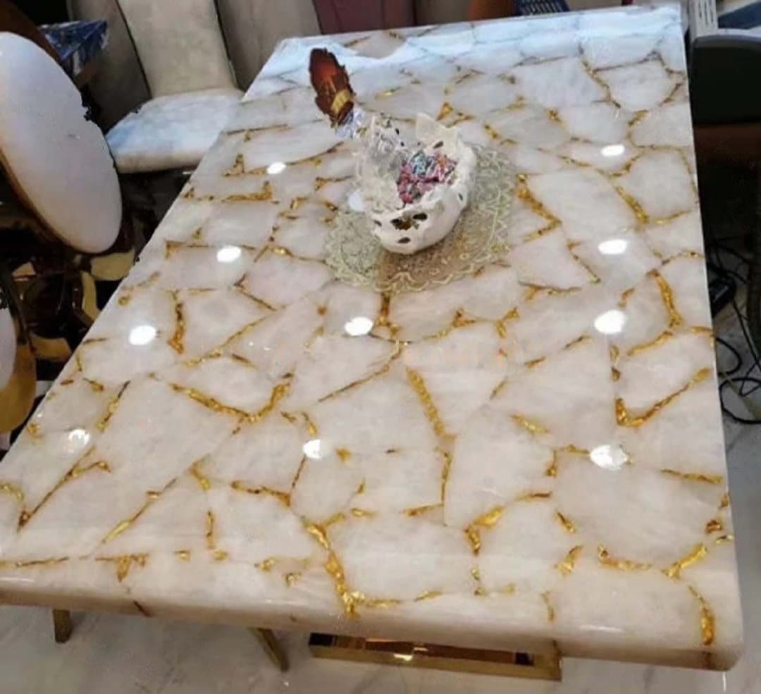 Square White Quartz Sofa Center Table Top / Natural White Quartz Coffee ...