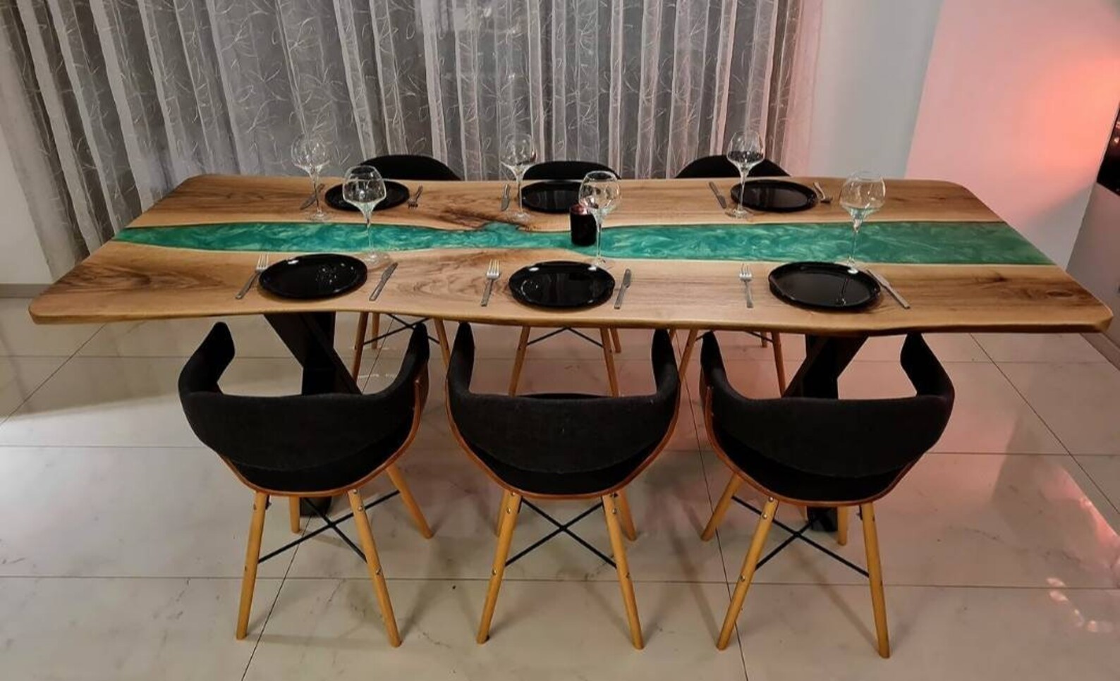 Live Edge Dining Green River Table Made in a Modern Rustic Finish With ...