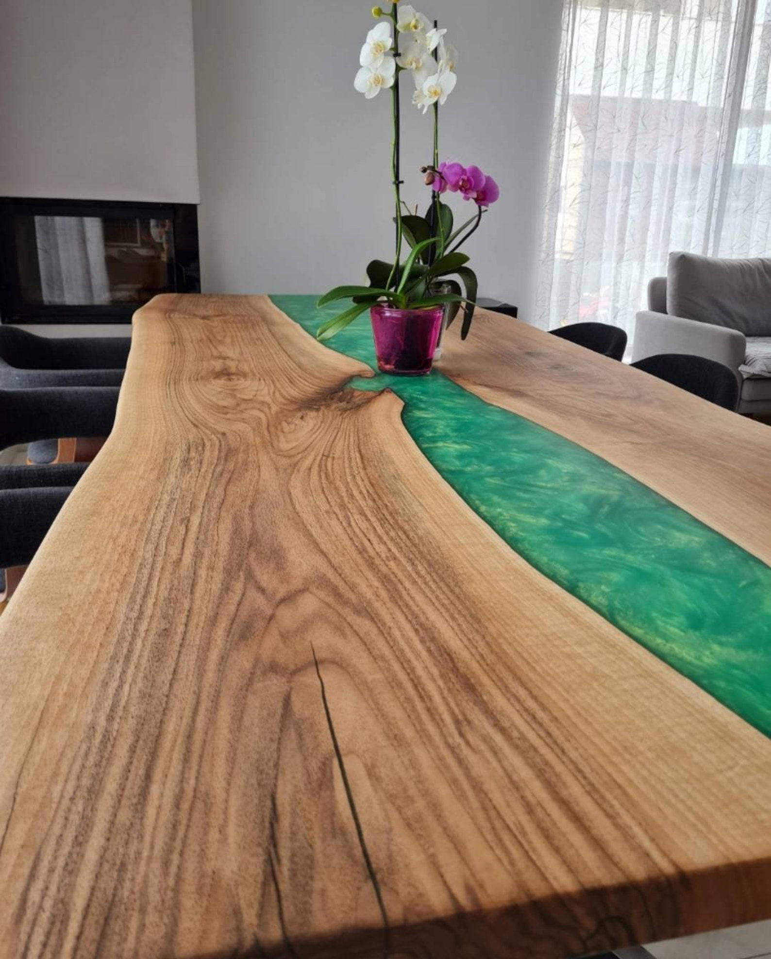 Live Edge Dining Green River Table Made in a Modern Rustic Finish With ...
