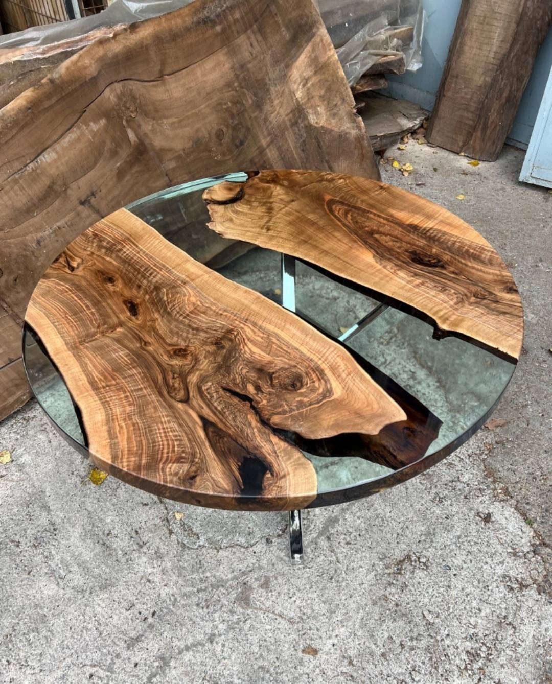 Round Epoxy Table,round Epoxy Coffee Table, Circular Coffee Table ...