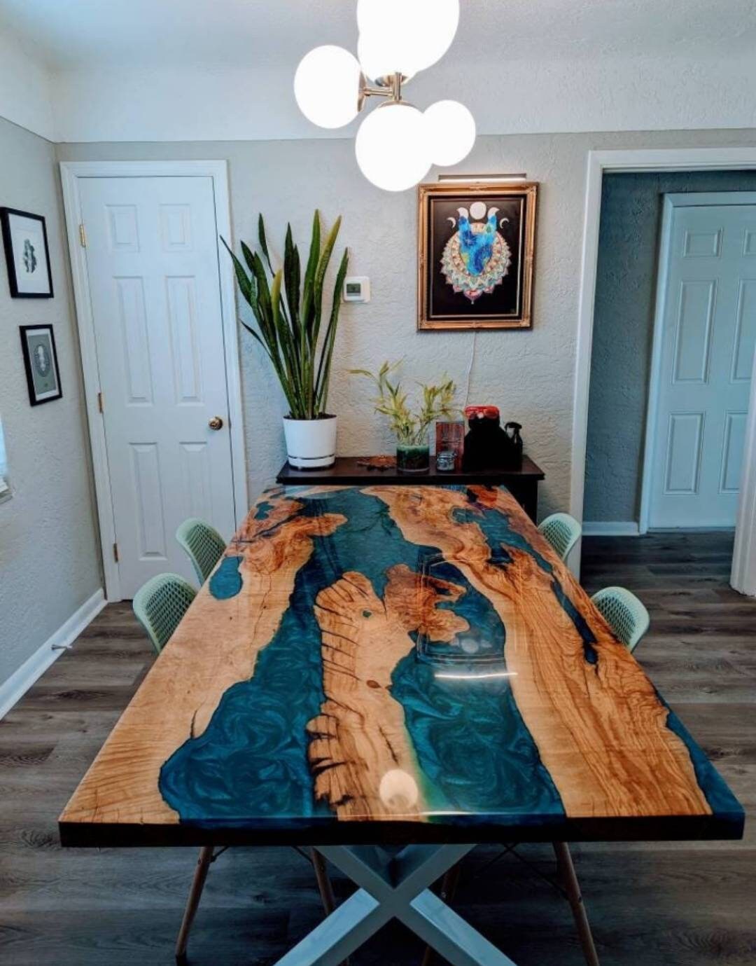 River Epoxy Table, Custom Resin Table, Resin Smooth Edge, Epoxy Table ...