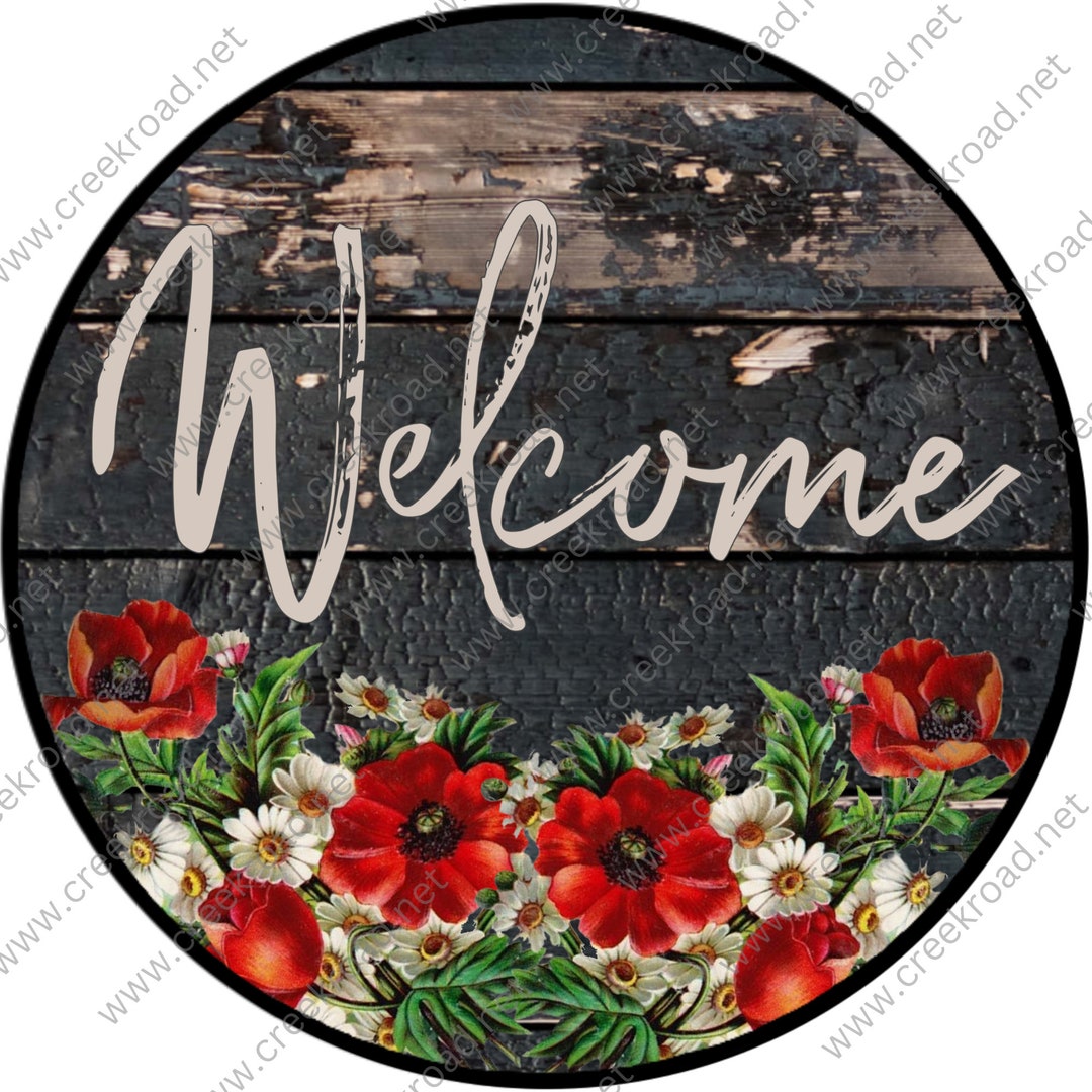 Welcome Shiplap Daisy Garden Wreath Sign - Everyday - Wreath Sign ...