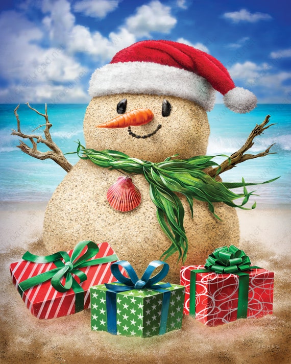 Navidad En La Playa Con Nieve