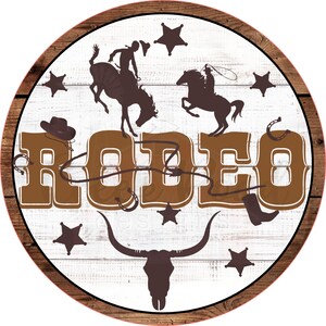 Rodeo Cowboy Wreath Sign - Everyday - Wreath Sign - Sublimation Sign ...