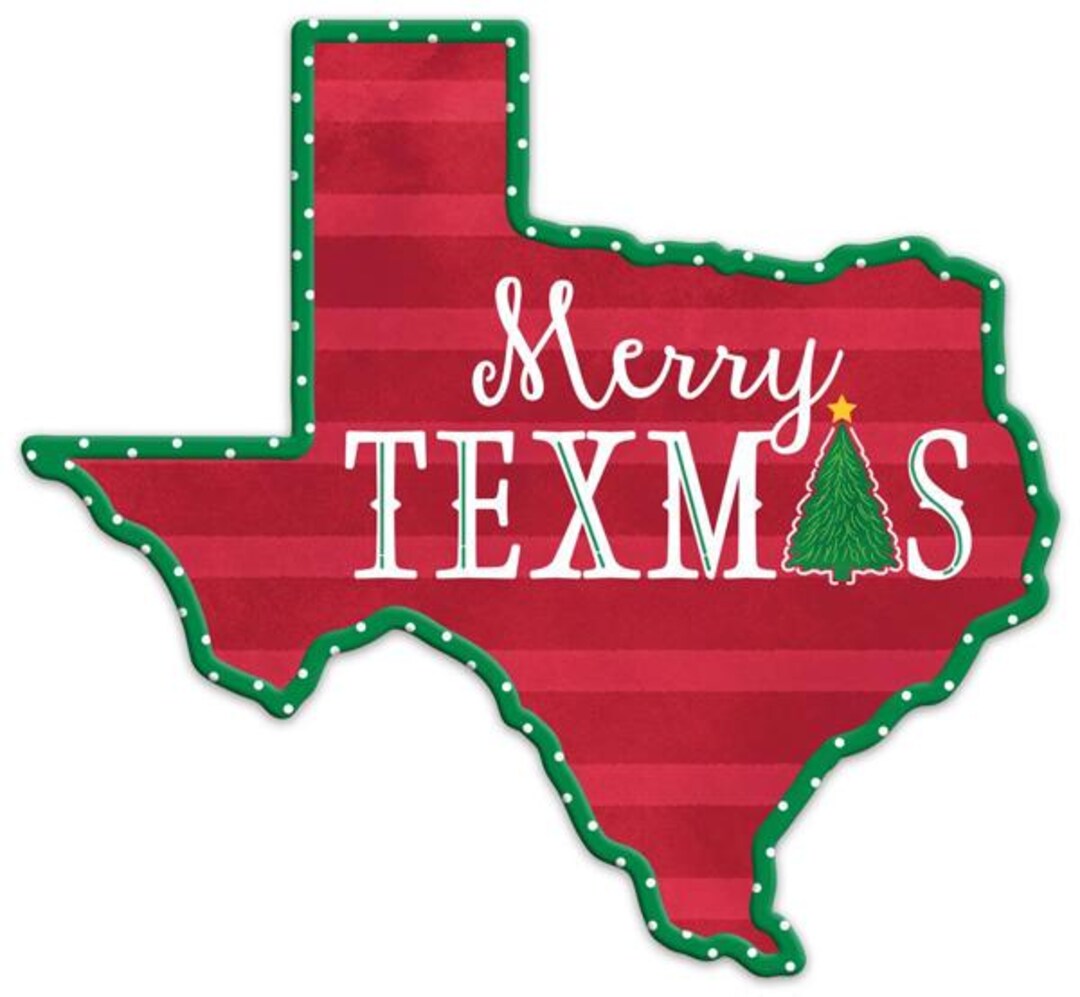 12.5"lx11.5"h Metal Merry Texmas Texas-md0818 - Etsy