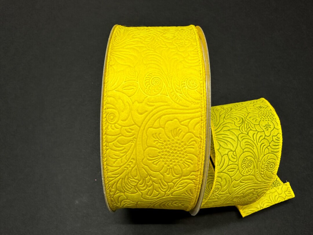 2.5" X 50yd Wired Ribbon-embossed Flower Breeze Ribbon-841-40-468 ...