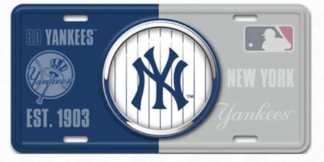 New York Yankee Bullseye License Plate Officially Licensed 12"x 6 ...