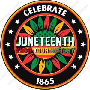 Juneteenth Celebrate Know Your History Freedom Since 1865 Multi Color ...