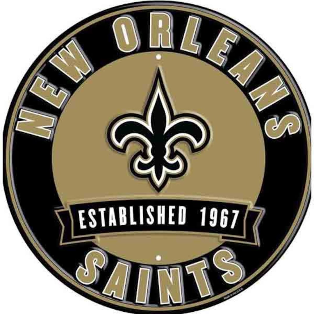 12" Diameter New Orleans Saints Officially Licensed Pro Football Sign ...