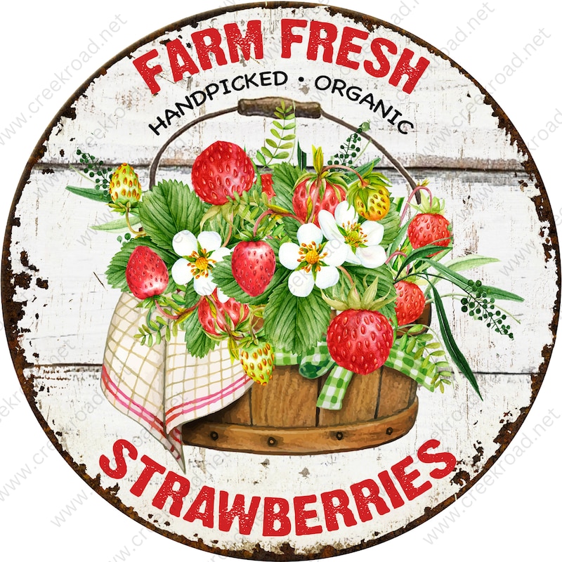 Strawberry Farm Sign - Etsy