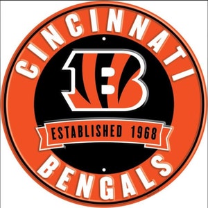 12" Diameter Cincinnati Bengals Officially Licensed Pro Football Sign ...