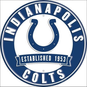 12" Diameter Indianapolis Colts Officially Licensed Pro Football Sign ...