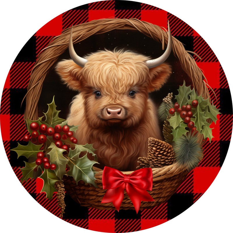 Buffalo Check Christmas Wreath - Etsy