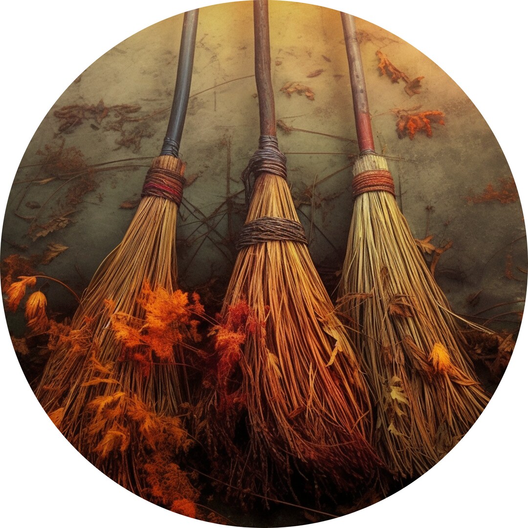 Witches Brooms of Three Wreath Sign-halloween-sublimation-decor - Etsy