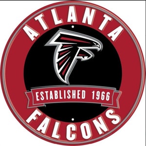 12" Diameter Atlanta Falcons Officially Licensed Pro Football Sign ...
