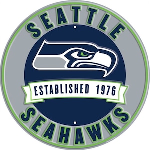 12" Diameter Seattle Seahawks Officially Licensed Pro Football Sign ...