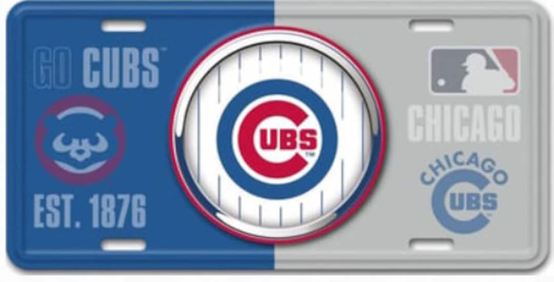 Chicago Cubs Bullseye License Plate Officially Licensed 12"x 6" -sports ...