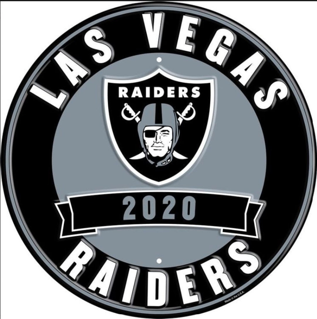12" Diameter Las Vegas Raiders Officially Licensed Pro Football Sign ...