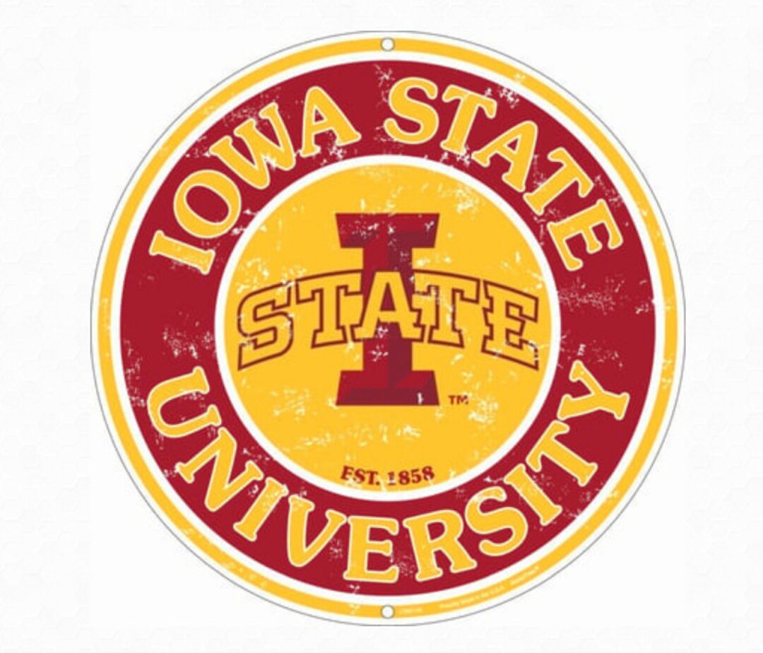 12" Diameter Iowa State Cyclones Officially Licensed Collegiate Sign ...