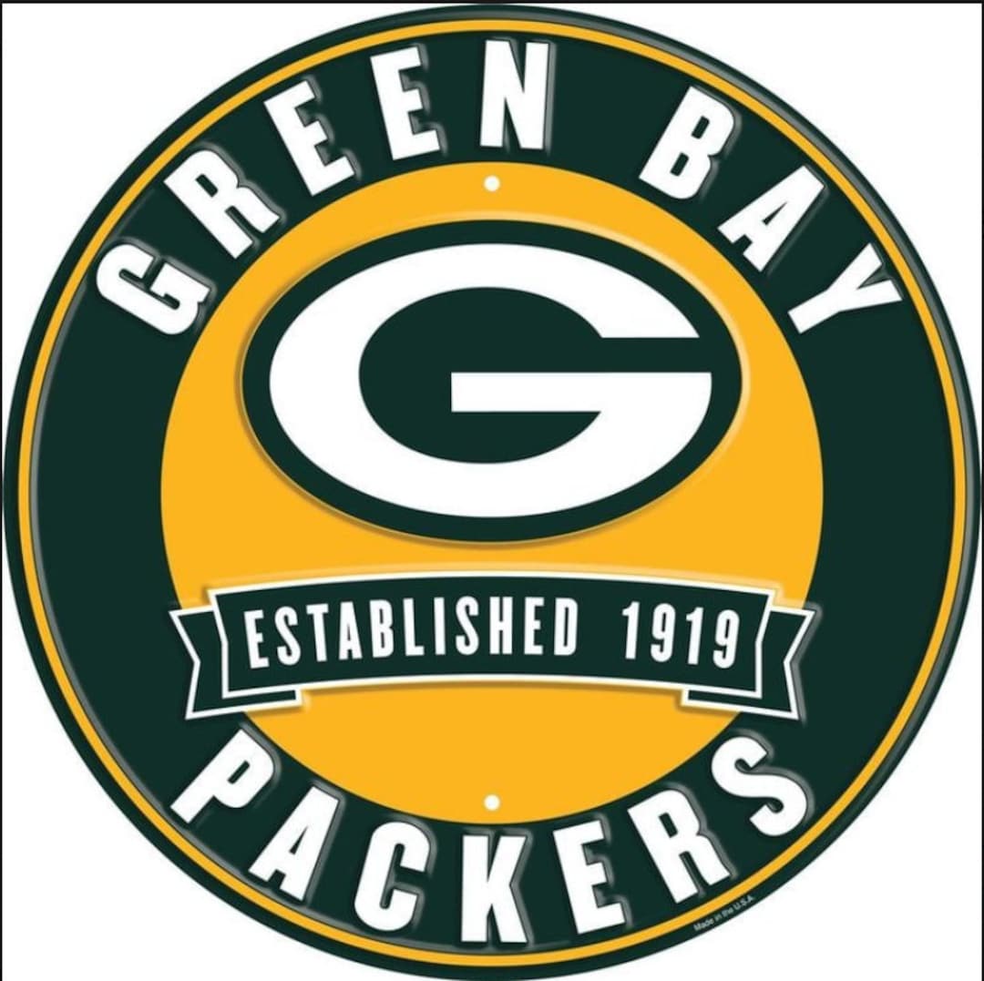 12" Diameter Green Bay Packers Officially Licensed Pro Football Sign ...