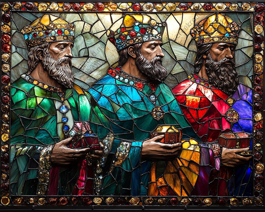 Christmas Three Kings Colorful Sublimated Wreath Sign-8" X 10 ...