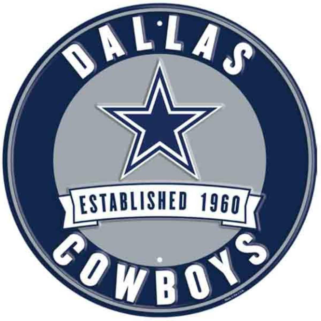 12" Diameter Dallas Cowboys Officially Licensed Pro Football Sign ...
