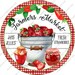 Farmers Market Bucket Full of Fresh Strawberries Jelly Jam Red White ...