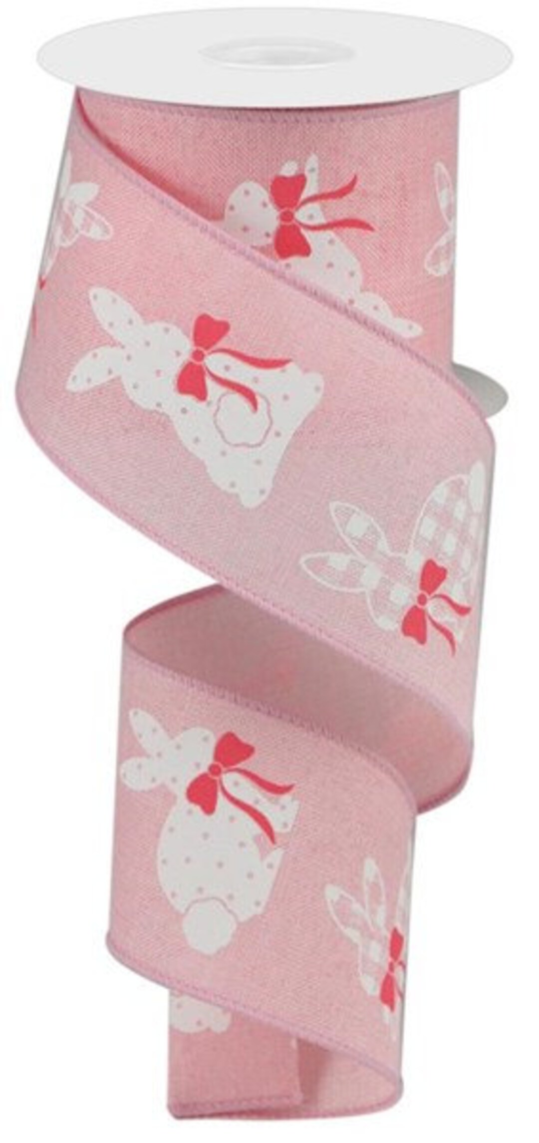 2.5" X 10yd Wired Ribbon-patterned Bunnies on Royal Ribbon-rgc123515 ...