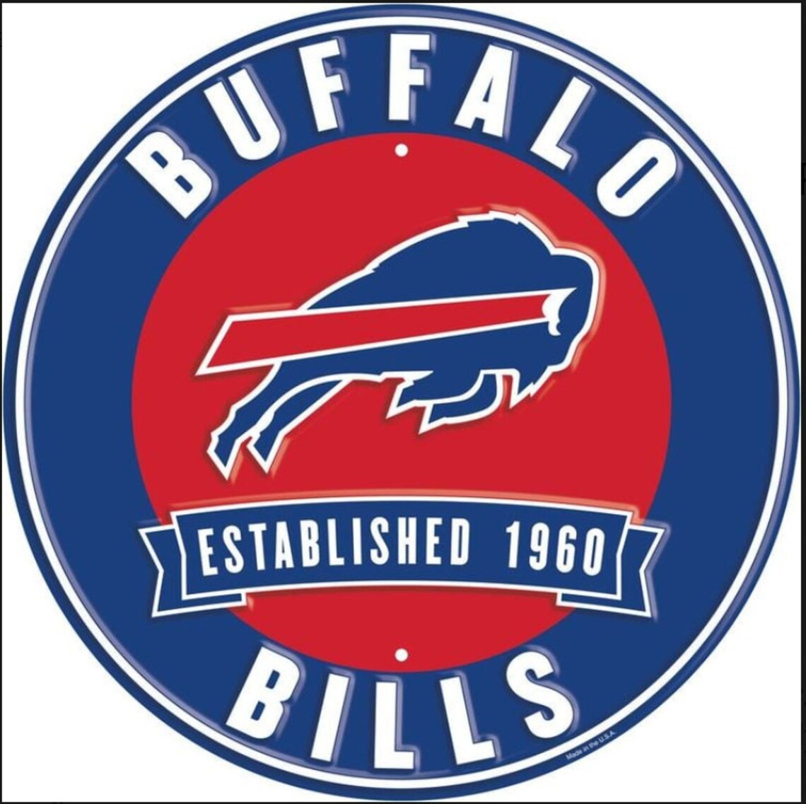 12" Diameter Buffalo Bills Officially Licensed Pro Football Sign-sports ...