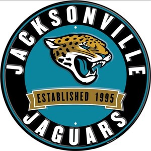 12" Diameter Jacksonville Jaguars Officially Licensed Pro Football Sign ...