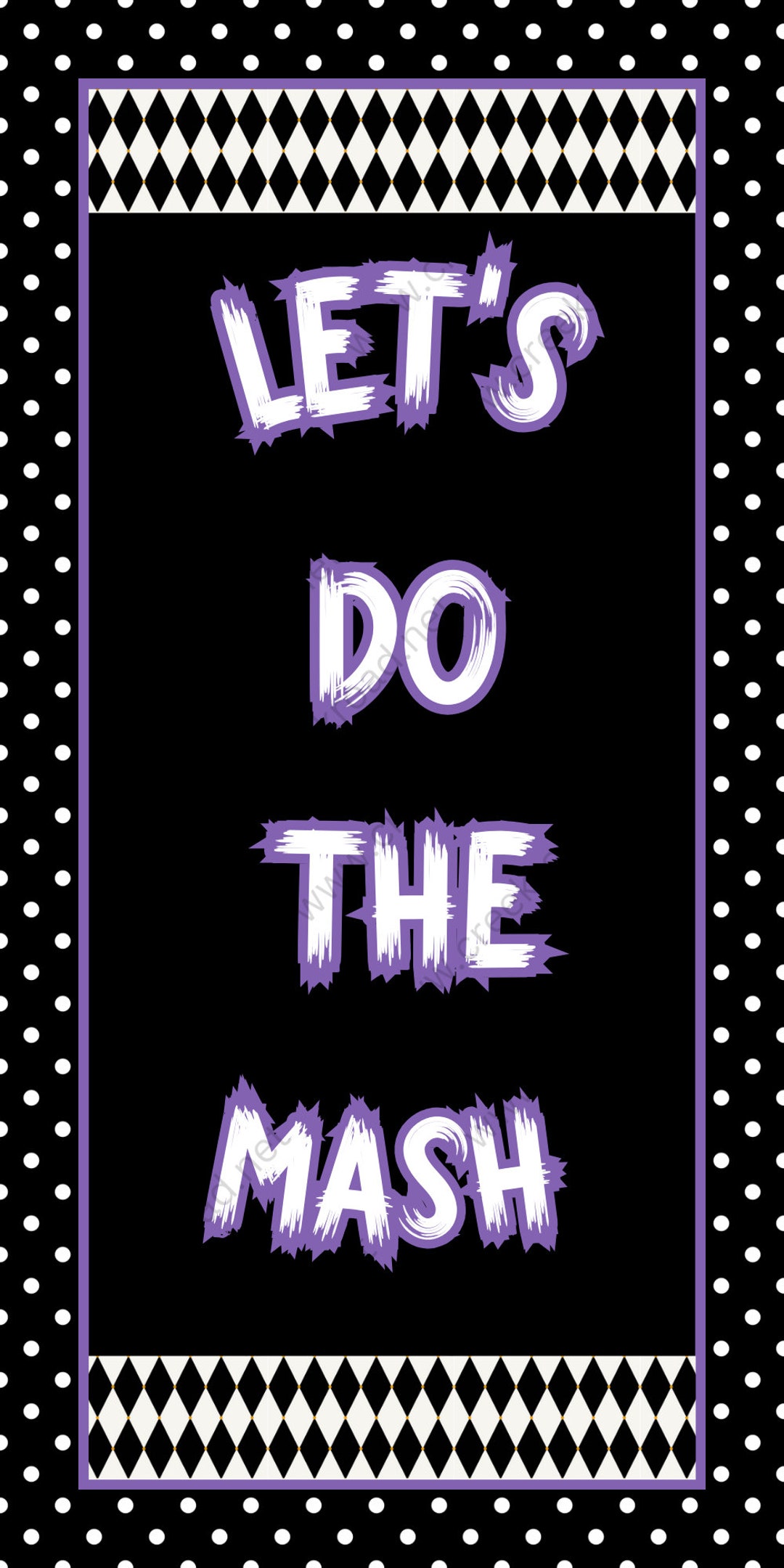 Let's Do the Mash Purple Monster Embellishment Wreath Sign-6"x12 ...