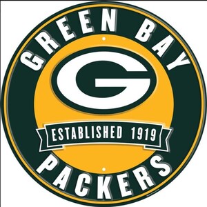12" Diameter Green Bay Packers Officially Licensed Pro Football Sign ...