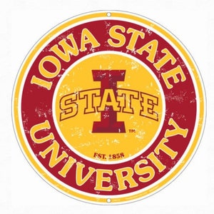 12" Diameter Iowa State Cyclones Officially Licensed Collegiate Sign ...