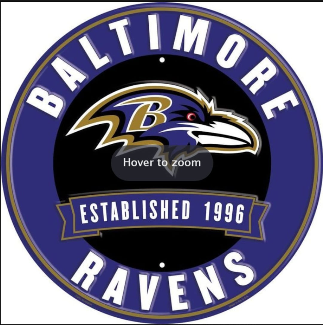 12" Diameter Baltimore Ravens Officially Licensed Pro Football Sign ...